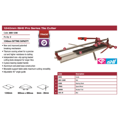 DTA Australia | ISHII SUPER TILE CUTTER 1240MM