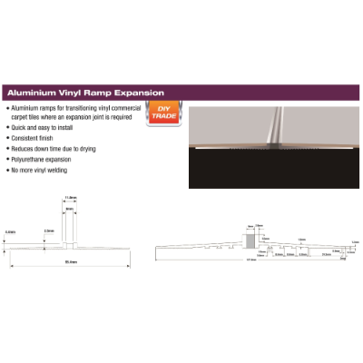 DTA Australia | VYNIL RAMP EXPANSION JOINT 4.4X2.5X45MM 3.3M REDWOOD