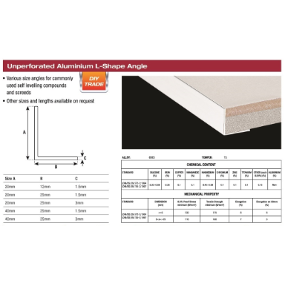 DTA Australia | 1 METRE ALUMINIUM ANGLE 50 X 50 X 1.5MM