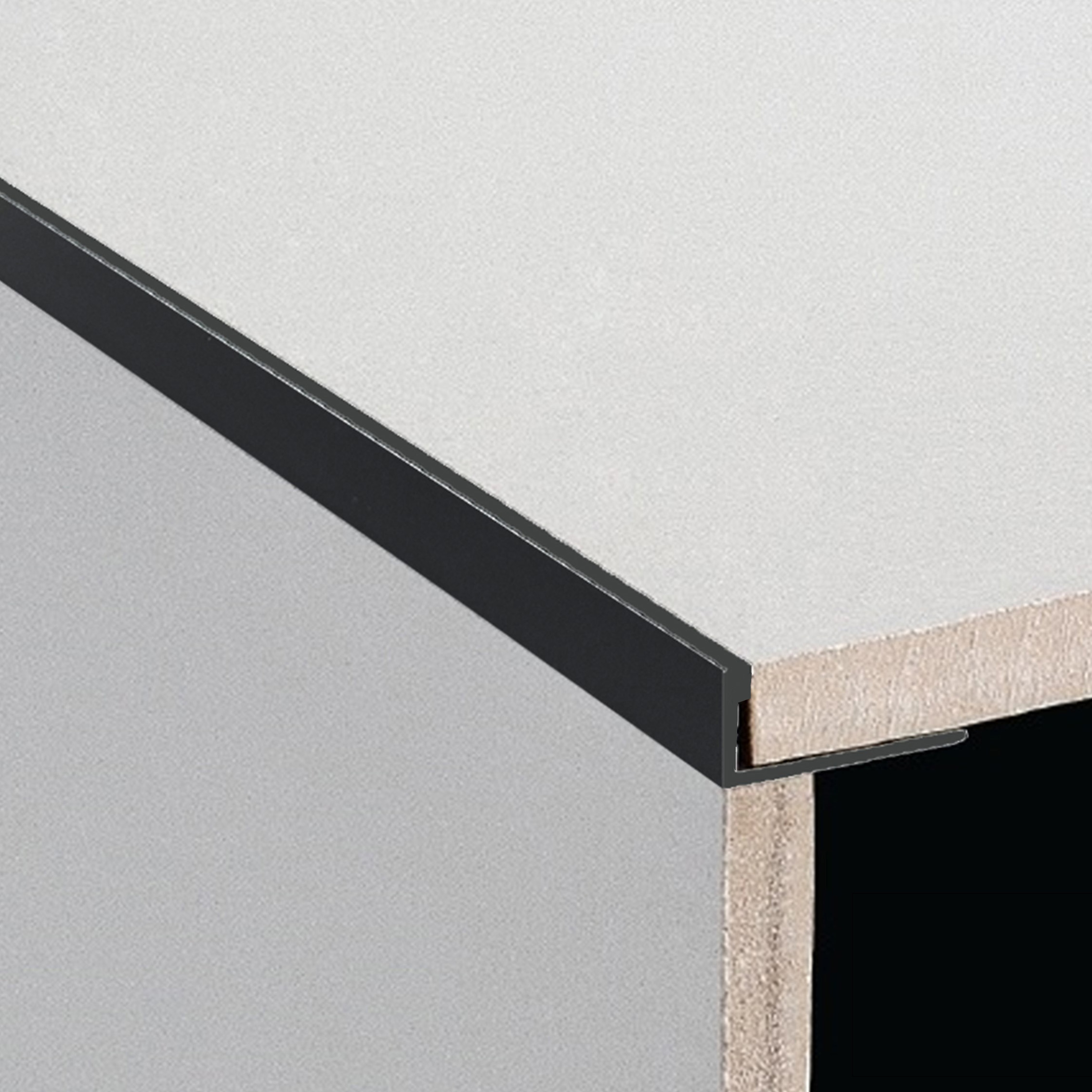 DTA Australia | SPECTRIM 3MTR ALUMINIUM L-SHAPE ANGLE 10MM BLACK