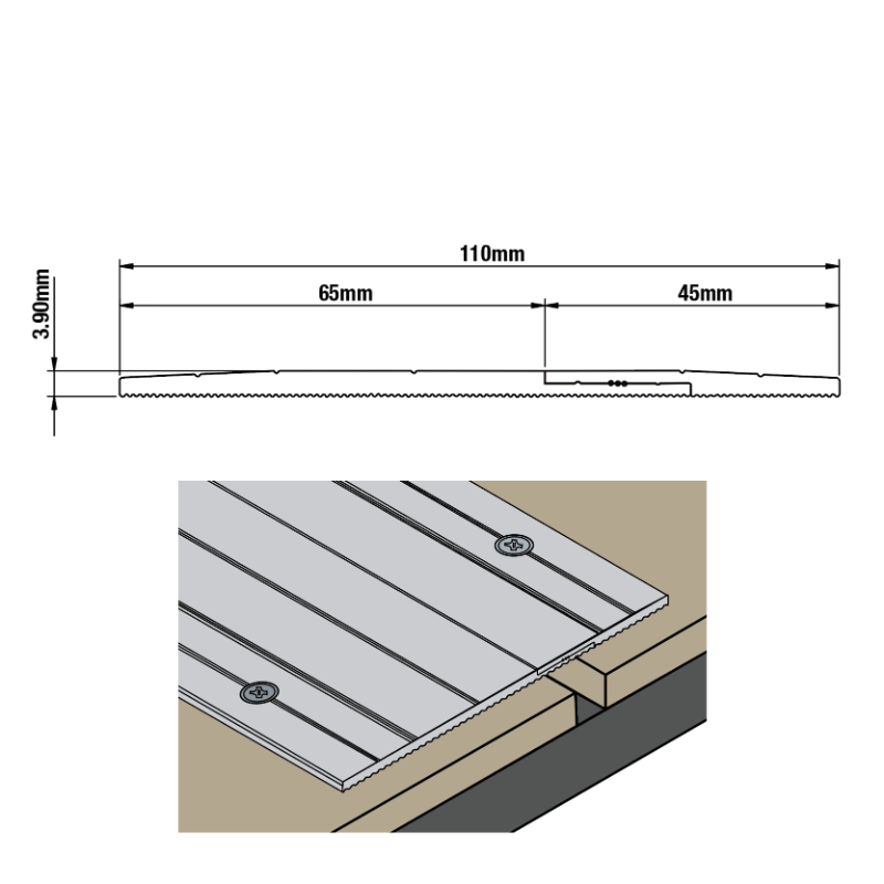DTA Australia | 3MM GROOVED EXPANSION JOINT 3660MM MATT SILVER ...