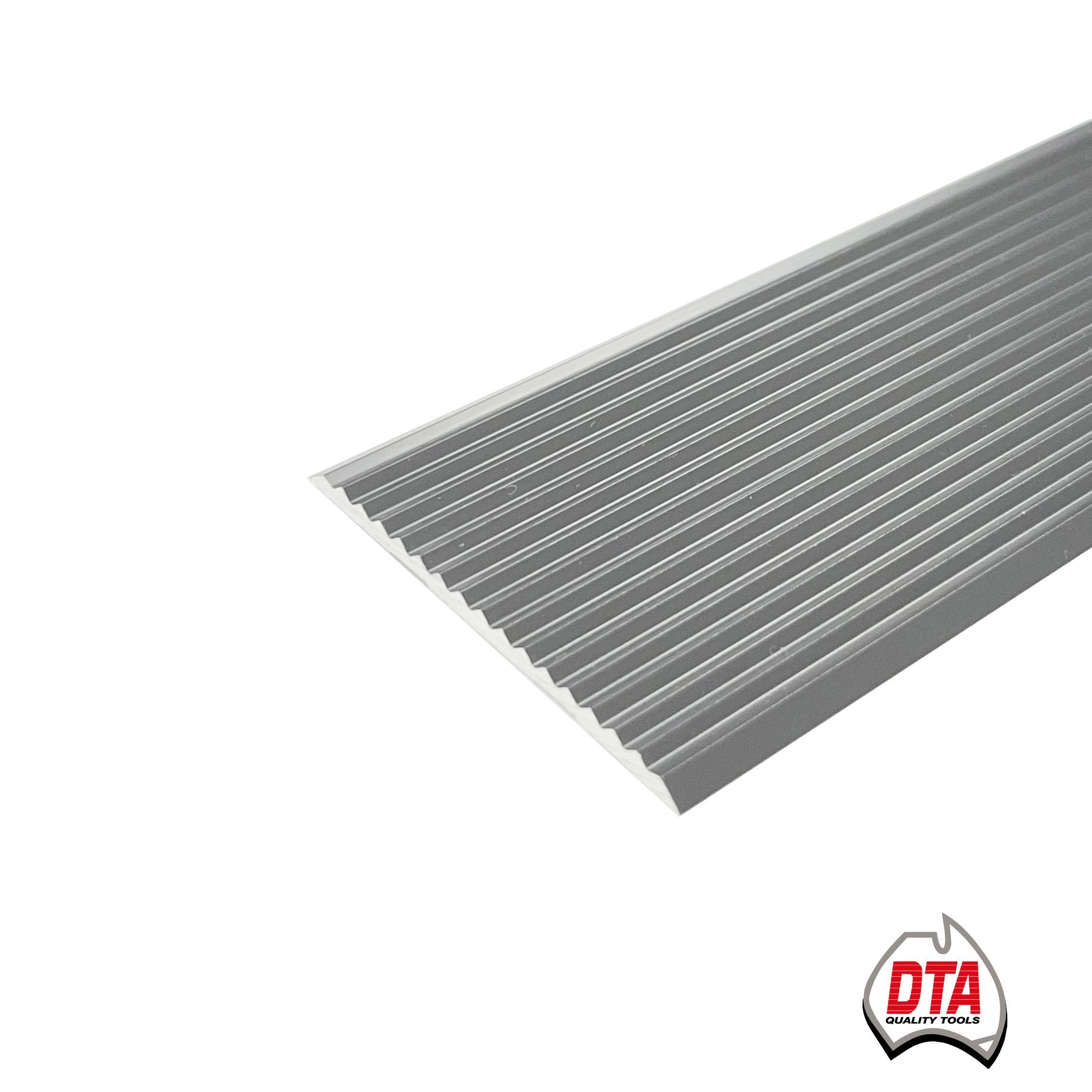 DTA Australia | ALUMINIUM STAIR NOSING INSERT 3.66M X 50MM MATT SILVER