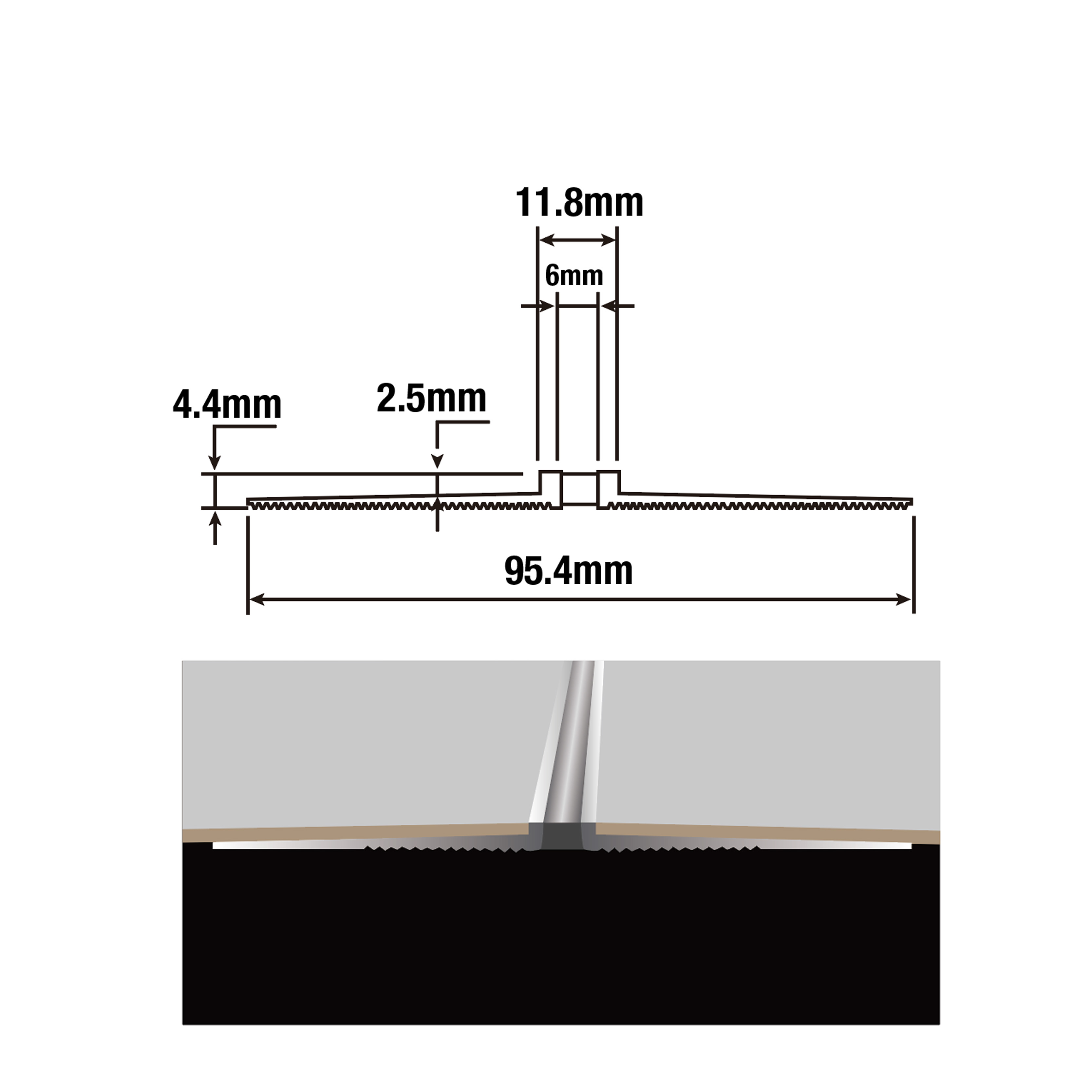 DTA Australia | VINYL RAMP EXPANSION JOINT 4.4 X 2.5 X 45MM BLACK 3.3M ...