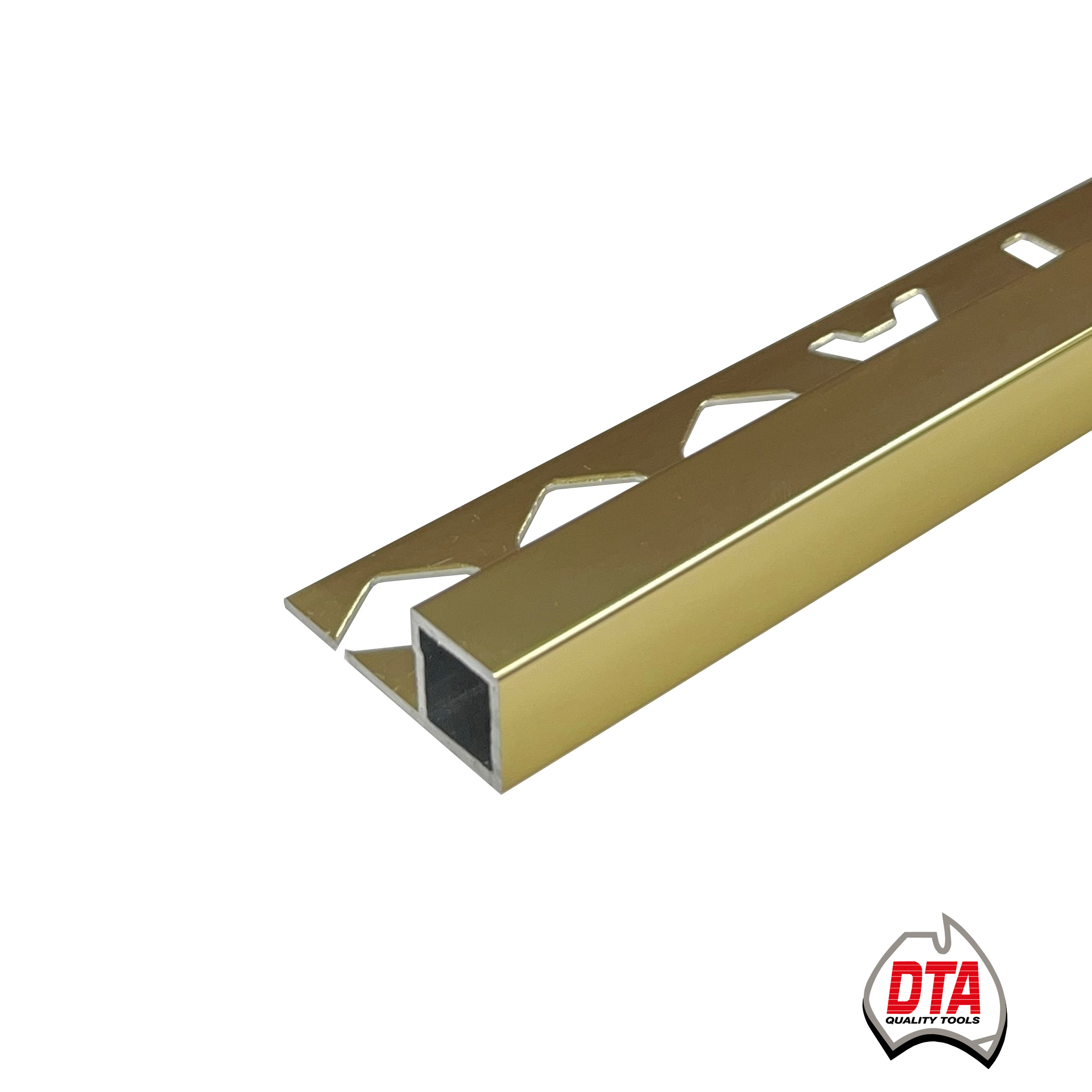 DTA Australia | 3 METRE ALUM BOX SQUARE EDGE 8MM BRIGHT GOLD